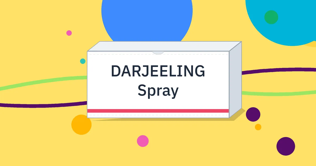 Symbolbild: Packung mit der Aufschrift DARJEELING Spray (PZN 16673623) – Verfügbarkeit und Bezug in Apotheken in Frankfurt am Main