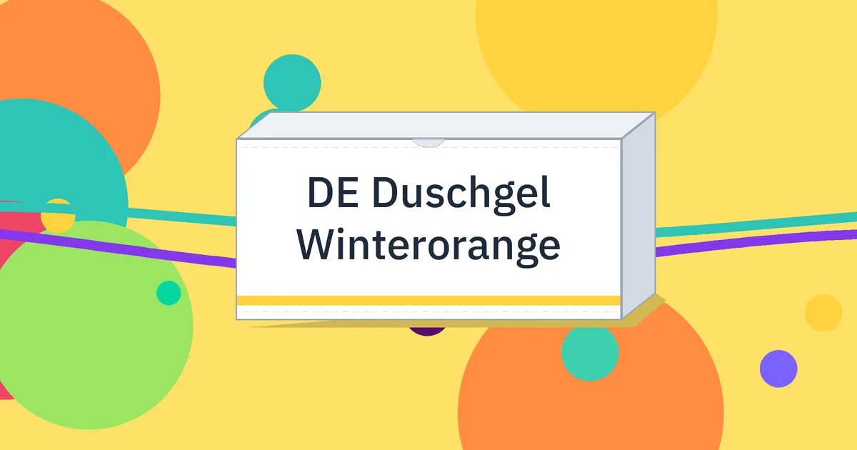 Symbolbild: Packung mit der Aufschrift DE Duschgel Winterorange (PZN 19925723) – Verfügbarkeit und Bezug in Apotheken in Frankfurt am Main