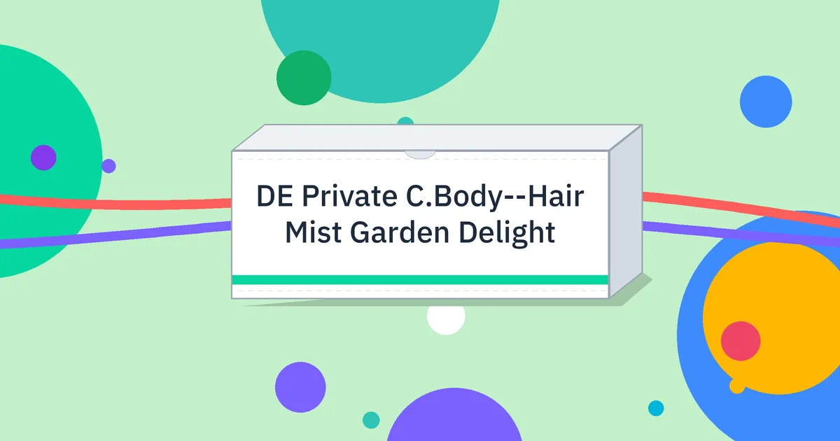 Symbolbild: Packung mit der Aufschrift DE Private C.Body--Hair Mist Garden Delight (PZN 19497724) – Verfügbarkeit und Bezug in Apotheken in Frankfurt am Main
