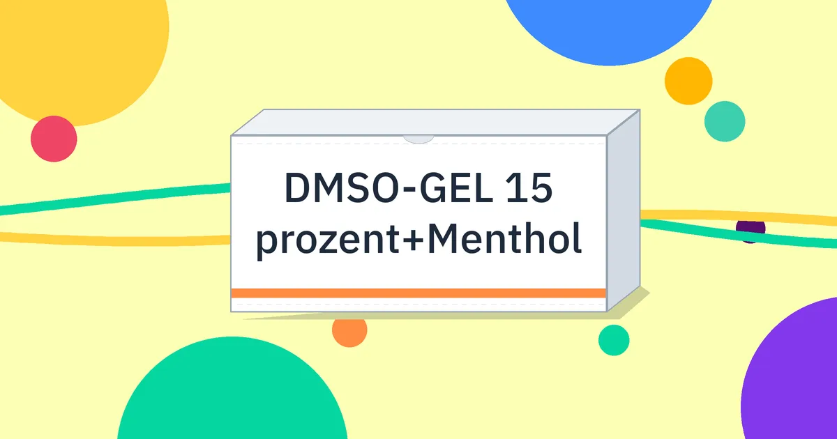 Symbolbild: Packung mit der Aufschrift DMSO-GEL 15 prozent+Menthol (PZN 18213297) – Verfügbarkeit und Bezug in Apotheken in Frankfurt am Main