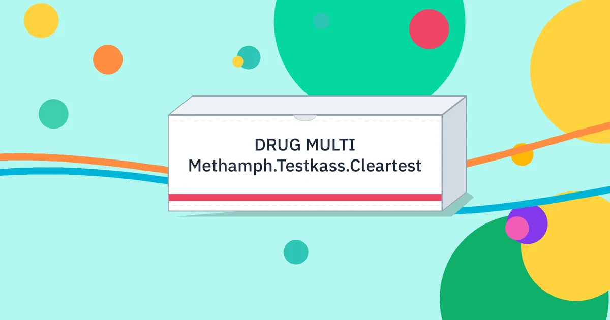 Symbolbild: Packung mit der Aufschrift DRUG MULTI Methamph.Testkass.Cleartest (PZN 00358032) – Verfügbarkeit und Bezug in Apotheken in Frankfurt am Main