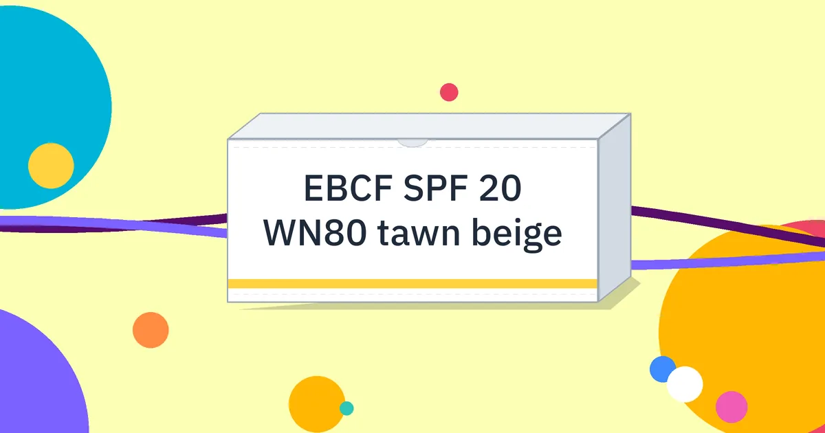 Symbolbild: Packung mit der Aufschrift EBCF SPF 20 WN80 tawn beige (PZN 18895291) – Verfügbarkeit und Bezug in Apotheken in Frankfurt am Main