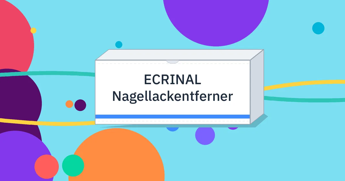 Symbolbild: Packung mit der Aufschrift ECRINAL Nagellackentferner (PZN 03194281) – Verfügbarkeit und Bezug in Apotheken in Frankfurt am Main