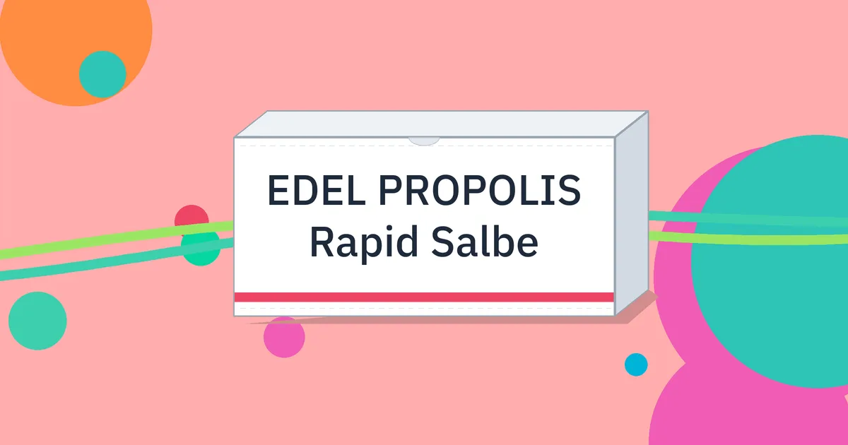 Symbolbild: Packung mit der Aufschrift EDEL PROPOLIS Rapid Salbe (PZN 17904622) – Verfügbarkeit und Bezug in Apotheken in Frankfurt am Main