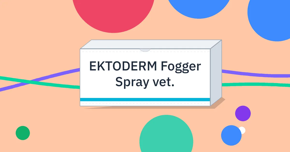 Symbolbild: Packung mit der Aufschrift EKTODERM Fogger Spray vet. (PZN 11096003) – Verfügbarkeit und Bezug in Apotheken in Frankfurt am Main