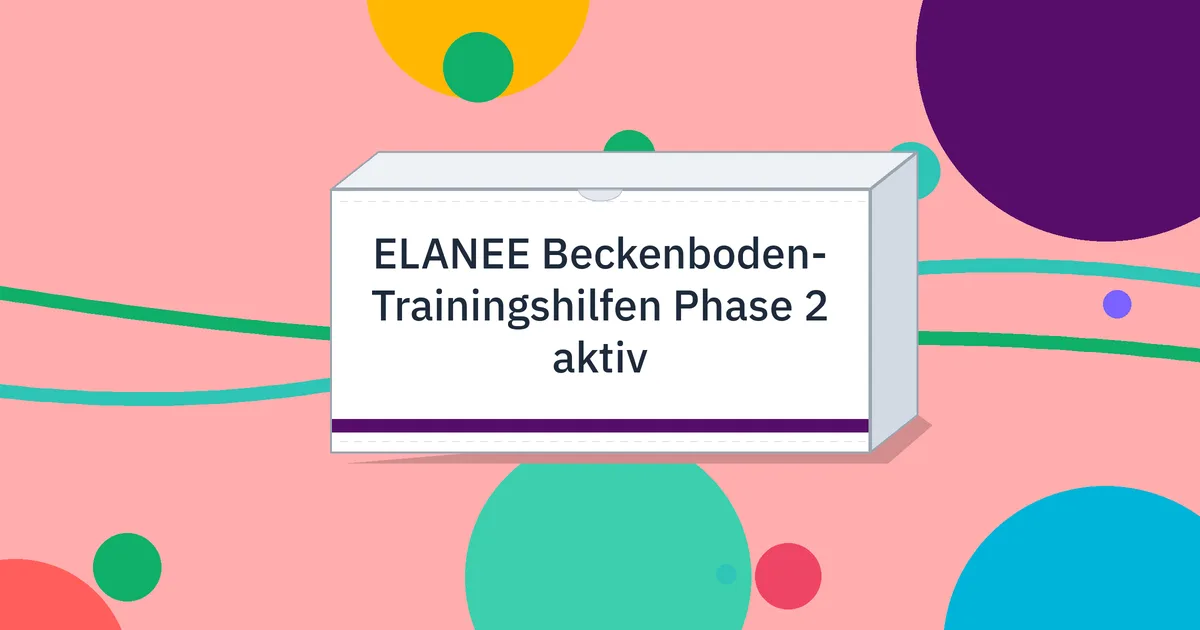 Symbolbild: Packung mit der Aufschrift ELANEE Beckenboden-Trainingshilfen Phase 2 aktiv (PZN 11561948) – Verfügbarkeit und Bezug in Apotheken in Frankfurt am Main