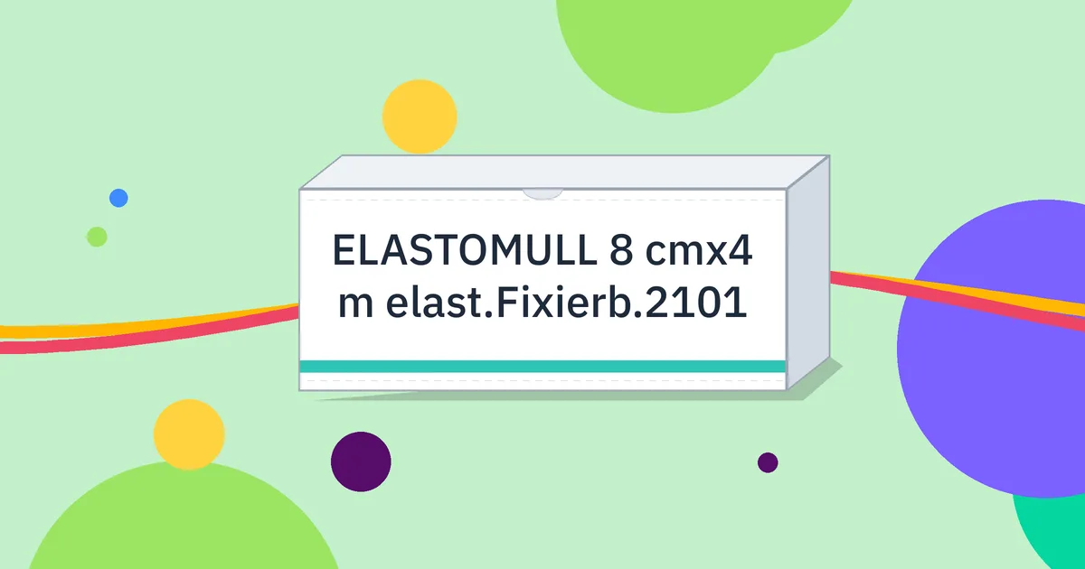 Symbolbild: Packung mit der Aufschrift ELASTOMULL 8 cmx4 m elast.Fixierb.2101 (PZN 15234979) – Verfügbarkeit und Bezug in Apotheken in Frankfurt am Main