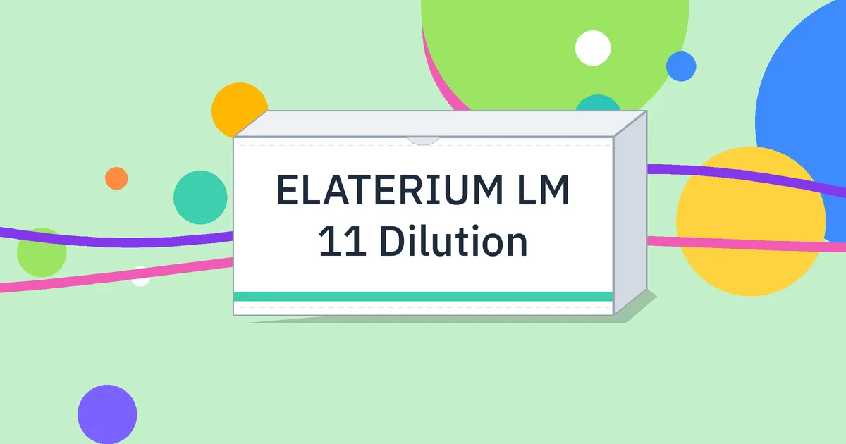Symbolbild: Packung mit der Aufschrift ELATERIUM LM 11 Dilution (PZN 13470233) – Verfügbarkeit und Bezug in Apotheken in Frankfurt am Main