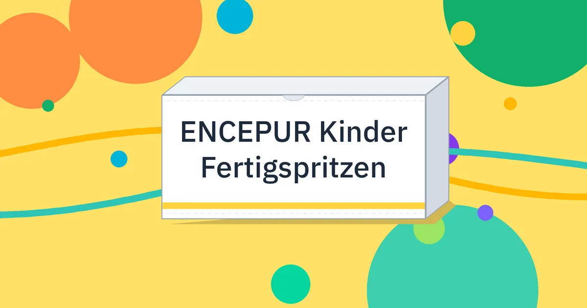 Symbolbild: Packung mit der Aufschrift ENCEPUR Kinder Fertigspritzen (PZN 06079008) – Verfügbarkeit und Bezug in Apotheken in Frankfurt am Main