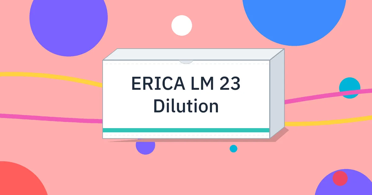 Symbolbild: Packung mit der Aufschrift ERICA LM 23 Dilution (PZN 13477809) – Verfügbarkeit und Bezug in Apotheken in Frankfurt am Main
