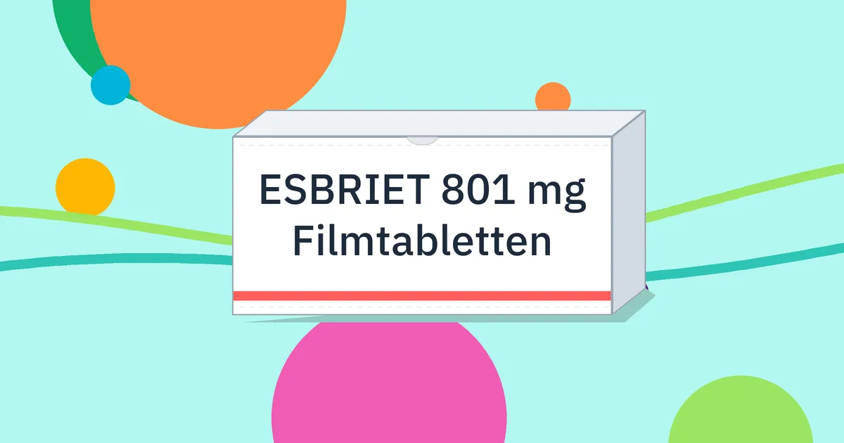 Symbolbild: Packung mit der Aufschrift ESBRIET 801 mg Filmtabletten (PZN 16753026) – Verfügbarkeit und Bezug in Apotheken in Frankfurt am Main