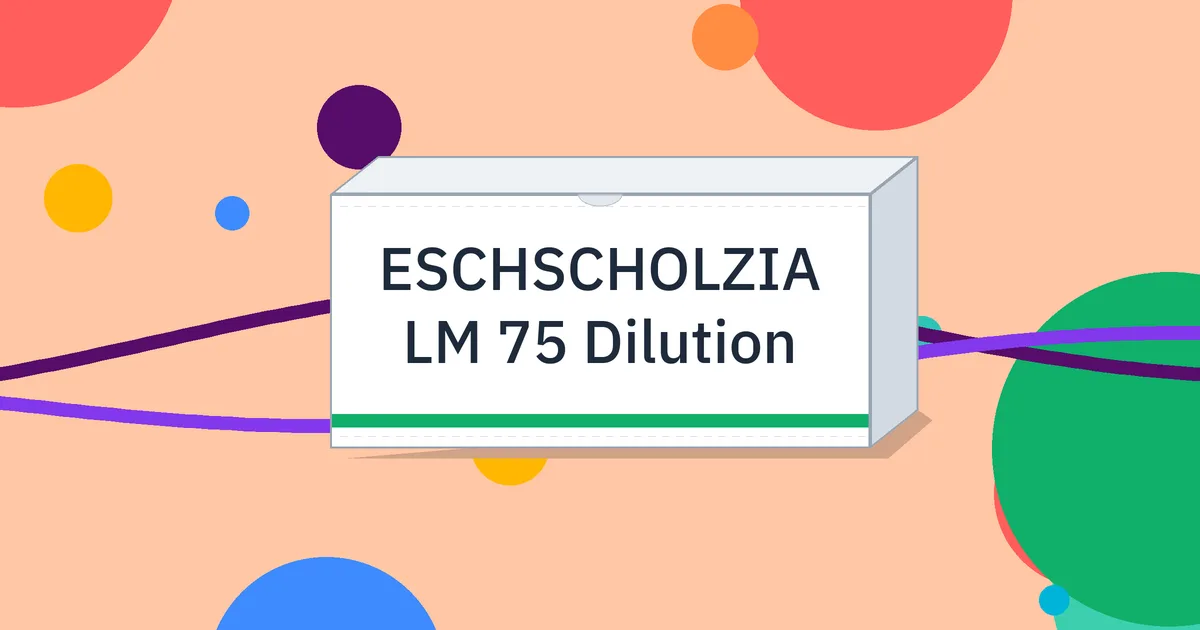 Symbolbild: Packung mit der Aufschrift ESCHSCHOLZIA LM 75 Dilution (PZN 13480220) – Verfügbarkeit und Bezug in Apotheken in Frankfurt am Main