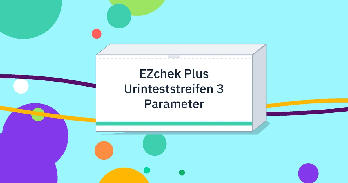 Symbolbild: Packung mit der Aufschrift EZchek Plus Urinteststreifen 3 Parameter (PZN 20170520) – Verfügbarkeit und Bezug in Apotheken in Frankfurt am Main