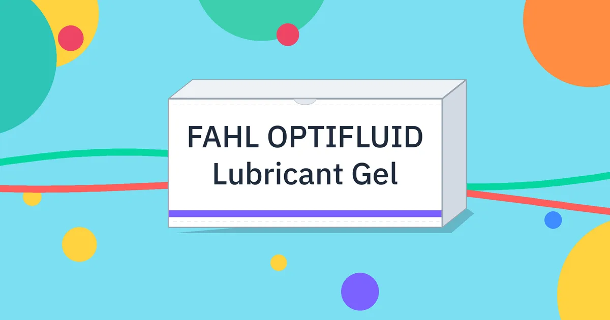 Symbolbild: Packung mit der Aufschrift FAHL OPTIFLUID Lubricant Gel (PZN 16568151) – Verfügbarkeit und Bezug in Apotheken in Frankfurt am Main