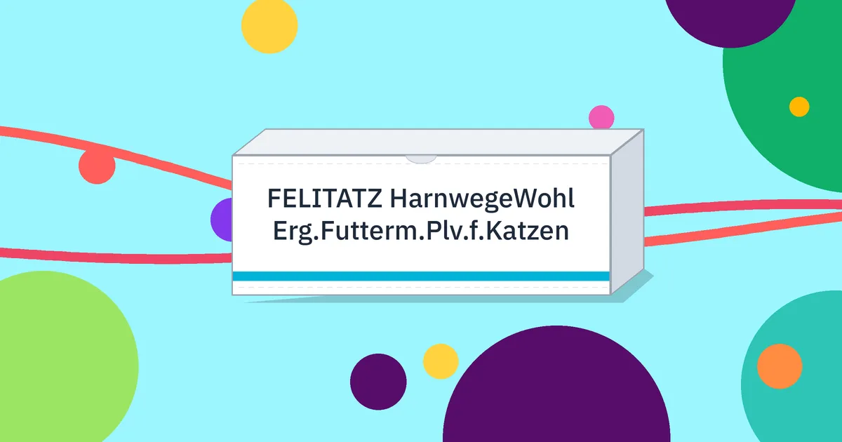 Symbolbild: Packung mit der Aufschrift FELITATZ HarnwegeWohl Erg.Futterm.Plv.f.Katzen (PZN 13981382) – Verfügbarkeit und Bezug in Apotheken in Frankfurt am Main