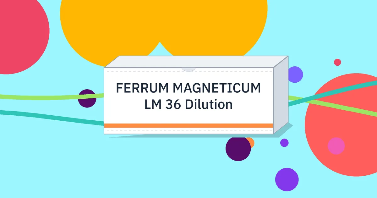 Symbolbild: Packung mit der Aufschrift FERRUM MAGNETICUM LM 36 Dilution (PZN 12850086) – Verfügbarkeit und Bezug in Apotheken in Frankfurt am Main