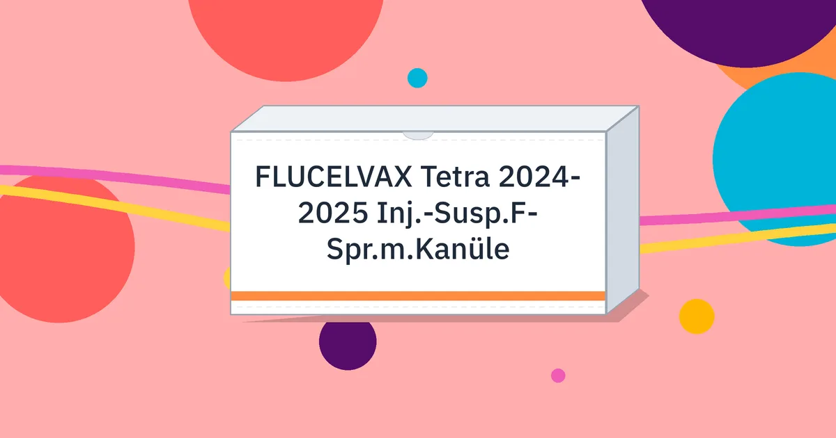 Symbolbild: Packung mit der Aufschrift FLUCELVAX Tetra 2024-2025 Inj.-Susp.F-Spr.m.Kanüle (PZN 18896882) – Verfügbarkeit und Bezug in Apotheken in Frankfurt am Main
