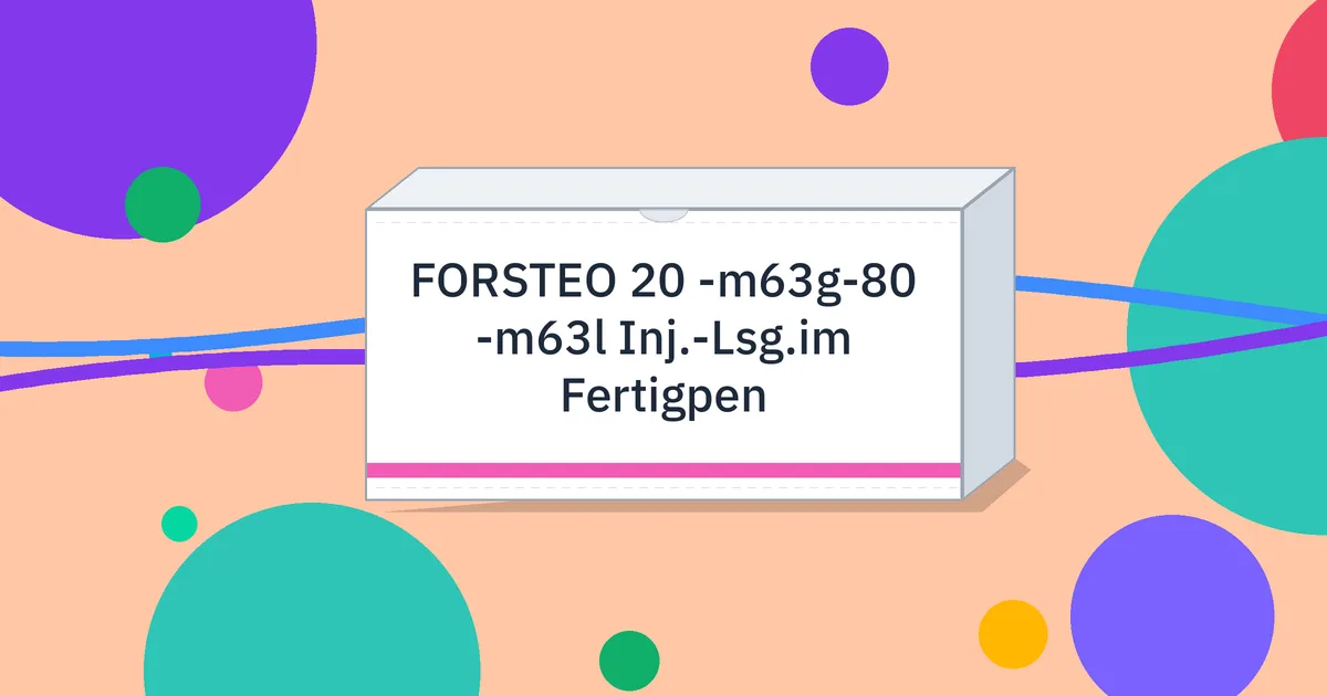Symbolbild: Packung mit der Aufschrift FORSTEO 20 -m63g-80 -m63l Inj.-Lsg.im Fertigpen (PZN 09943588) – Verfügbarkeit und Bezug in Apotheken in Frankfurt am Main