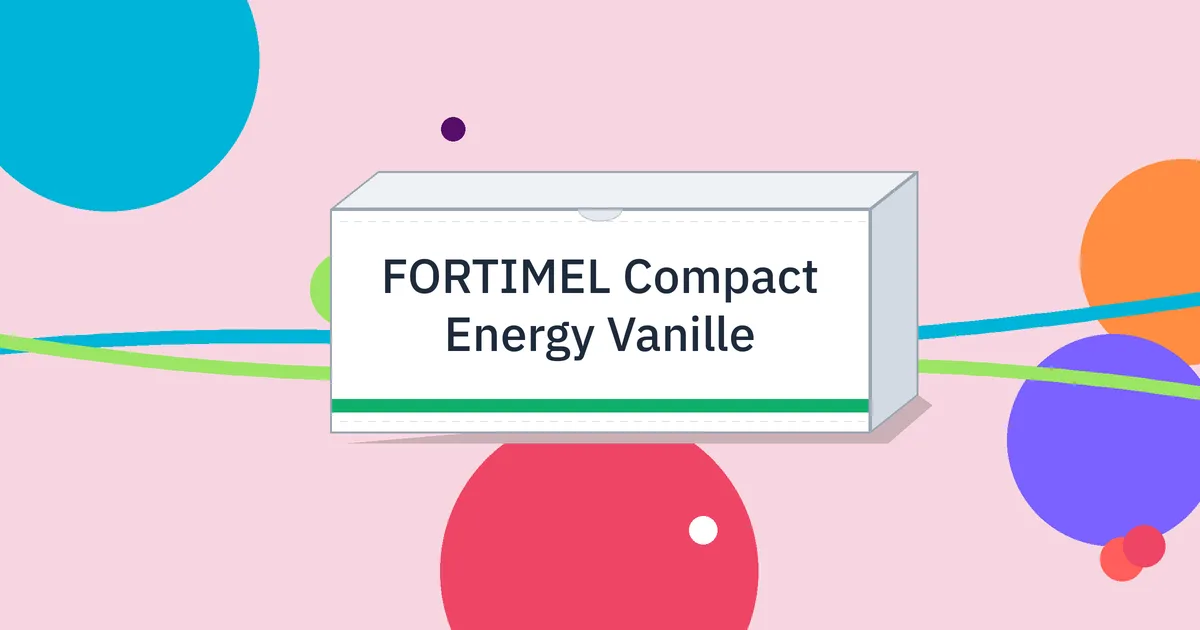 Symbolbild: Packung mit der Aufschrift FORTIMEL Compact Energy Vanille (PZN 15817072) – Verfügbarkeit und Bezug in Apotheken in Frankfurt am Main