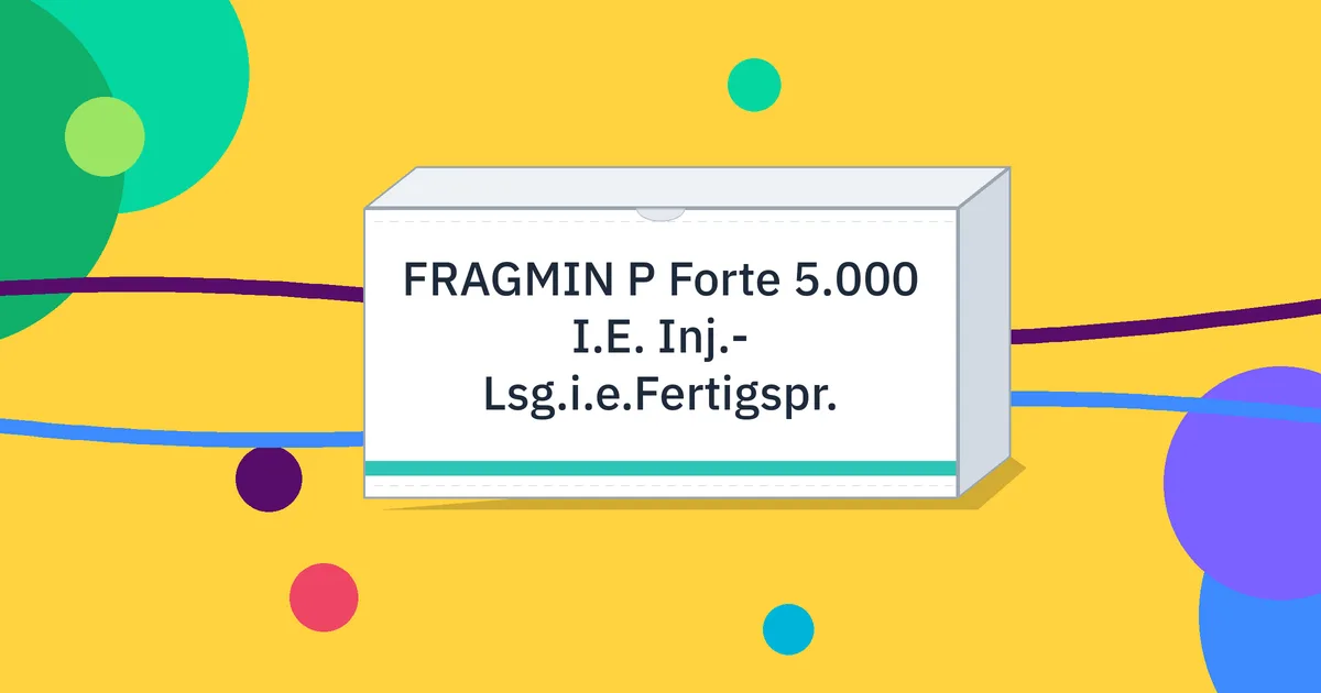 Symbolbild: Packung mit der Aufschrift FRAGMIN P Forte 5.000 I.E. Inj.-Lsg.i.e.Fertigspr. (PZN 13923404) – Verfügbarkeit und Bezug in Apotheken in Frankfurt am Main