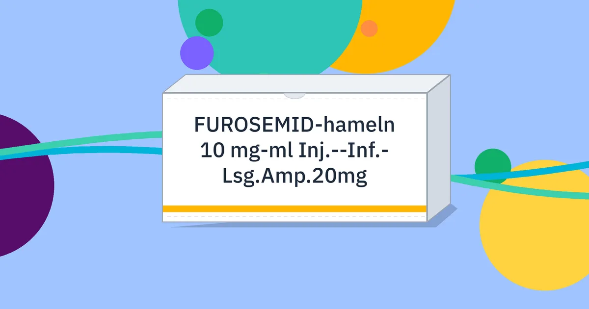 Symbolbild: Packung mit der Aufschrift FUROSEMID-hameln 10 mg-ml Inj.--Inf.-Lsg.Amp.20mg (PZN 20203395) – Verfügbarkeit und Bezug in Apotheken in Frankfurt am Main