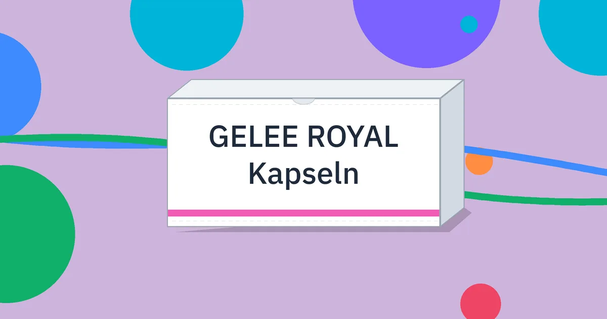 Symbolbild: Packung mit der Aufschrift GELEE ROYAL Kapseln (PZN 00156104) – Verfügbarkeit und Bezug in Apotheken in Frankfurt am Main