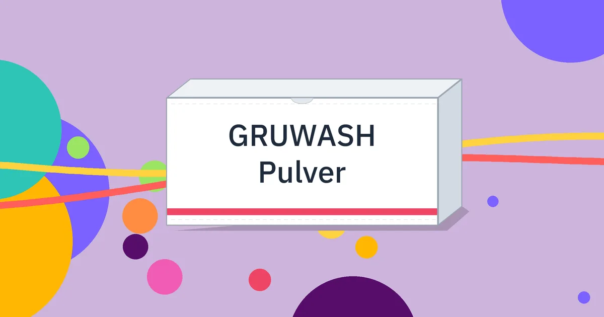 Symbolbild: Packung mit der Aufschrift GRUWASH Pulver (PZN 02466837) – Verfügbarkeit und Bezug in Apotheken in Frankfurt am Main