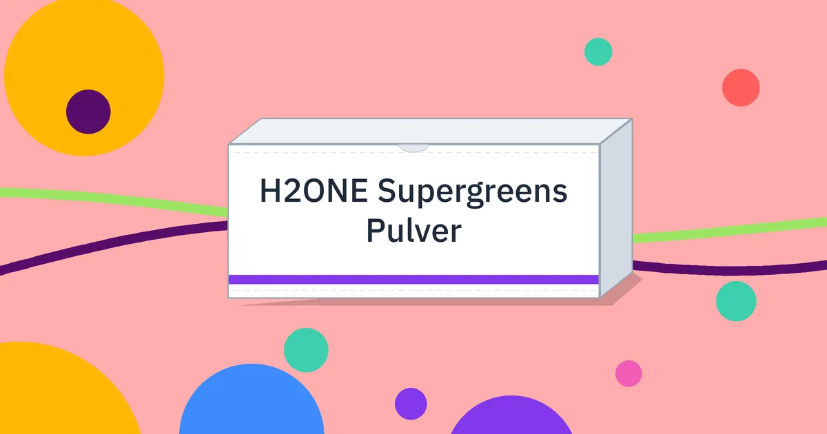Symbolbild: Packung mit der Aufschrift H2ONE Supergreens Pulver (PZN 19422873) – Verfügbarkeit und Bezug in Apotheken in Frankfurt am Main