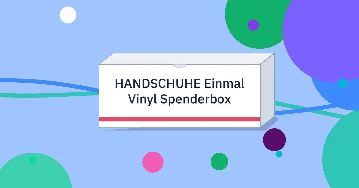 Symbolbild: Packung mit der Aufschrift HANDSCHUHE Einmal Vinyl Spenderbox (PZN 03912397) – Verfügbarkeit und Bezug in Apotheken in Frankfurt am Main