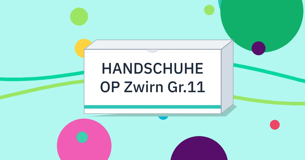 Symbolbild: Packung mit der Aufschrift HANDSCHUHE OP Zwirn Gr.11 (PZN 01727922) – Verfügbarkeit und Bezug in Apotheken in Frankfurt am Main