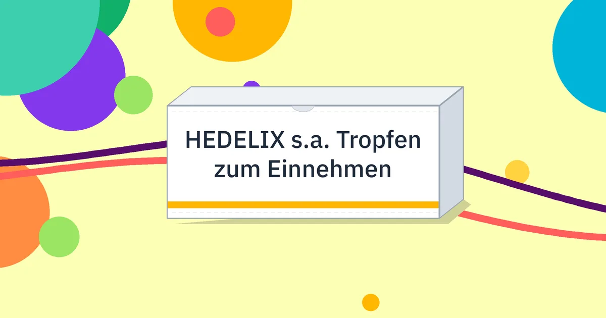 Symbolbild: Packung mit der Aufschrift HEDELIX s.a. Tropfen zum Einnehmen (PZN 04595585) – Verfügbarkeit und Bezug in Apotheken in Frankfurt am Main