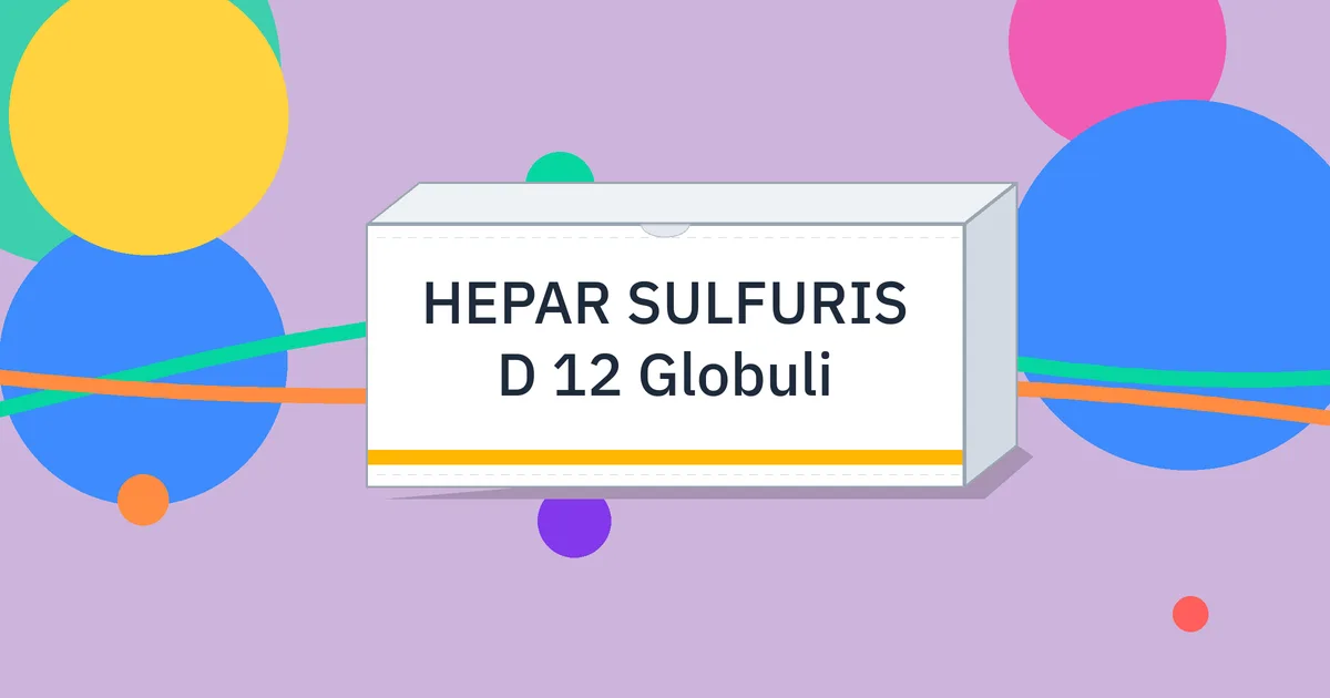 Symbolbild: Packung mit der Aufschrift HEPAR SULFURIS D 12 Globuli (PZN 11555379) – Verfügbarkeit und Bezug in Apotheken in Frankfurt am Main