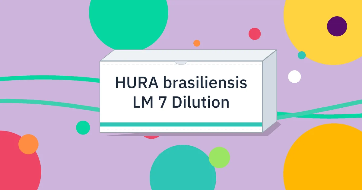 Symbolbild: Packung mit der Aufschrift HURA brasiliensis LM 7 Dilution (PZN 12889668) – Verfügbarkeit und Bezug in Apotheken in Frankfurt am Main