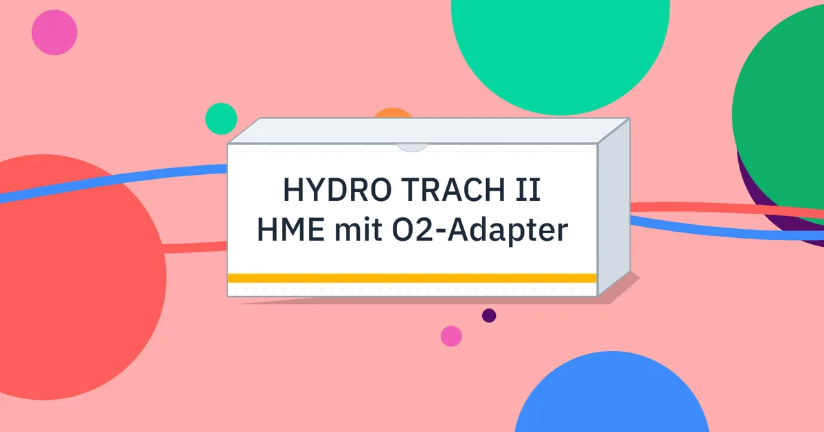 Symbolbild: Packung mit der Aufschrift HYDRO TRACH II HME mit O2-Adapter (PZN 16159814) – Verfügbarkeit und Bezug in Apotheken in Frankfurt am Main