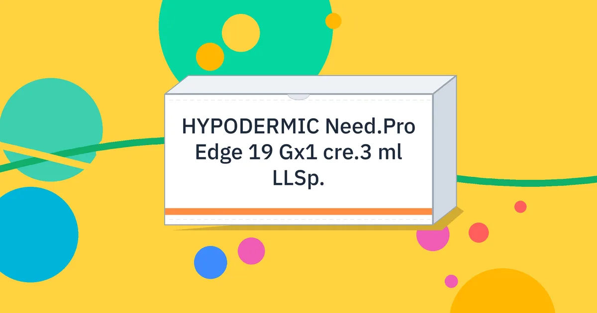 Symbolbild: Packung mit der Aufschrift HYPODERMIC Need.Pro Edge 19 Gx1 cre.3 ml LLSp. (PZN 09104741) – Verfügbarkeit und Bezug in Apotheken in Frankfurt am Main