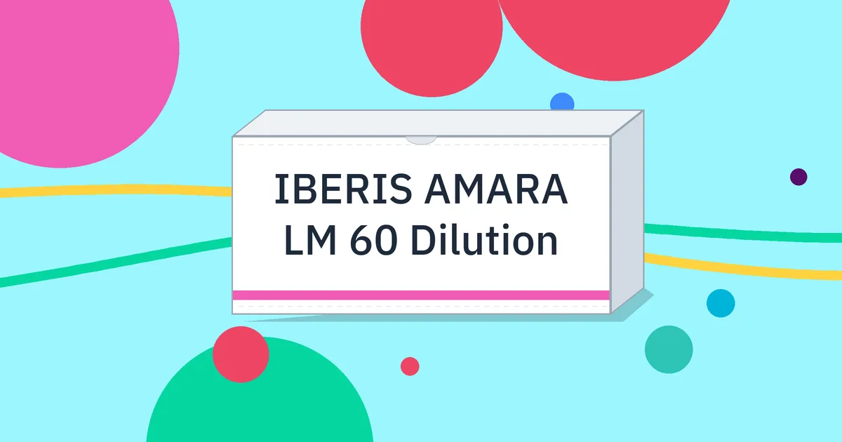 Symbolbild: Packung mit der Aufschrift IBERIS AMARA LM 60 Dilution (PZN 12891642) – Verfügbarkeit und Bezug in Apotheken in Frankfurt am Main