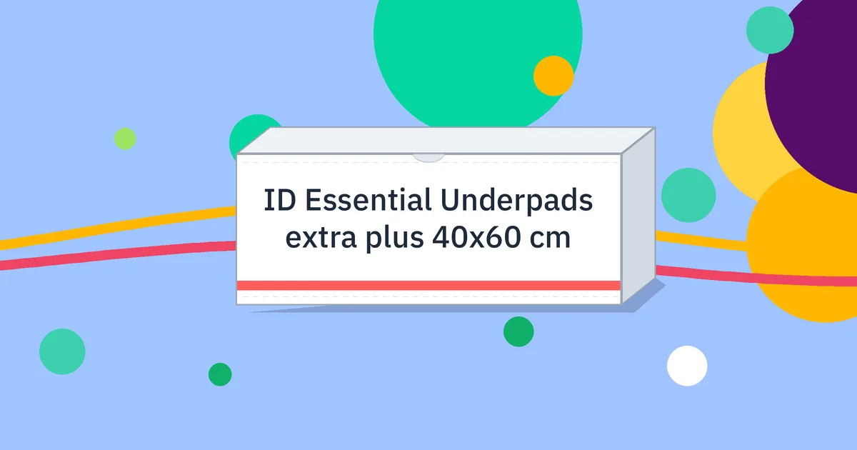 Symbolbild: Packung mit der Aufschrift ID Essential Underpads extra plus 40x60 cm (PZN 19427899) – Verfügbarkeit und Bezug in Apotheken in Frankfurt am Main