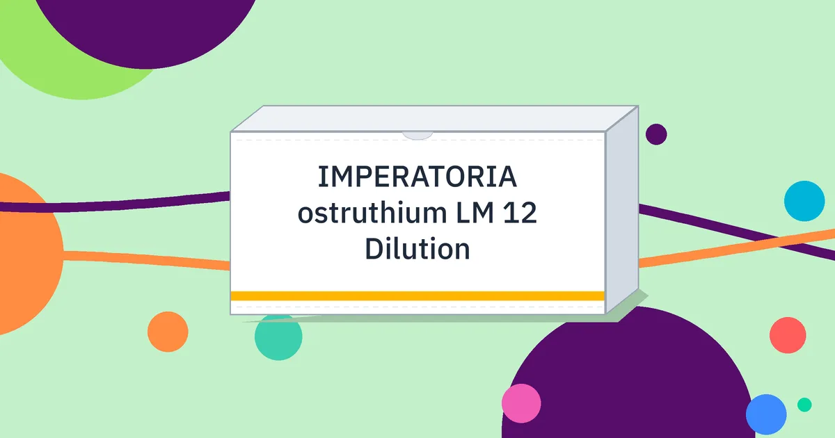 Symbolbild: Packung mit der Aufschrift IMPERATORIA ostruthium LM 12 Dilution (PZN 13559074) – Verfügbarkeit und Bezug in Apotheken in Frankfurt am Main