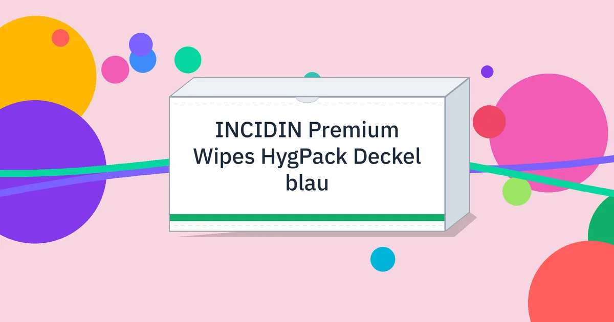 Symbolbild: Packung mit der Aufschrift INCIDIN Premium Wipes HygPack Deckel blau (PZN 10946391) – Verfügbarkeit und Bezug in Apotheken in Frankfurt am Main