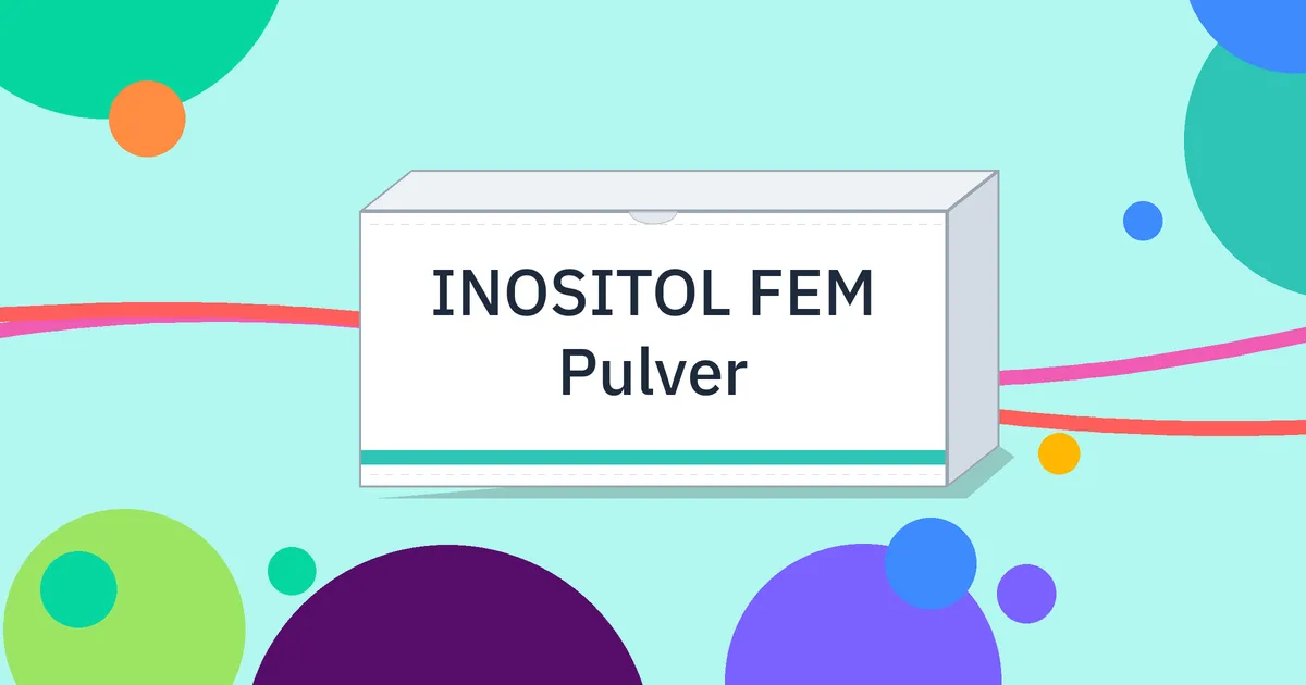 Symbolbild: Packung mit der Aufschrift INOSITOL FEM Pulver (PZN 17823214) – Verfügbarkeit und Bezug in Apotheken in Frankfurt am Main