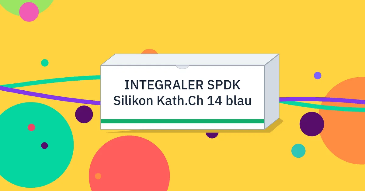Symbolbild: Packung mit der Aufschrift INTEGRALER SPDK Silikon Kath.Ch 14 blau (PZN 16825122) – Verfügbarkeit und Bezug in Apotheken in Frankfurt am Main