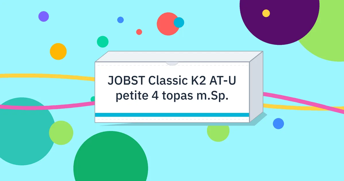 Symbolbild: Packung mit der Aufschrift JOBST Classic K2 AT-U petite 4 topas m.Sp. (PZN 13068324) – Verfügbarkeit und Bezug in Apotheken in Frankfurt am Main
