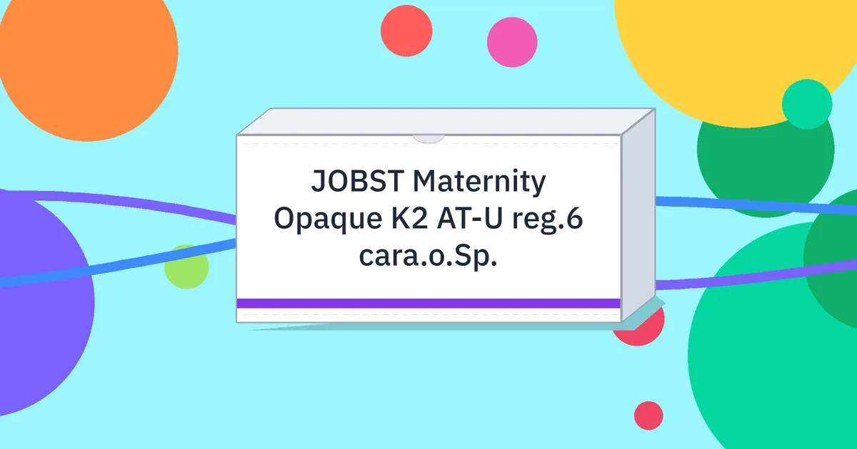 Symbolbild: Packung mit der Aufschrift JOBST Maternity Opaque K2 AT-U reg.6 cara.o.Sp. (PZN 15851695) – Verfügbarkeit und Bezug in Apotheken in Frankfurt am Main