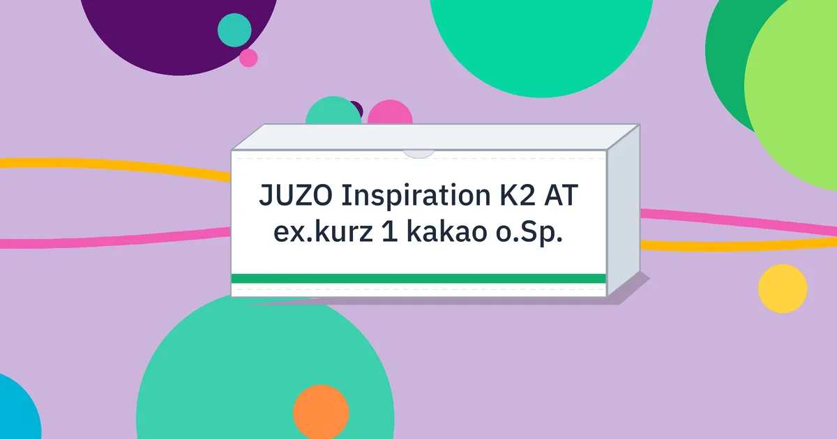 Symbolbild: Packung mit der Aufschrift JUZO Inspiration K2 AT ex.kurz 1 kakao o.Sp. (PZN 14931854) – Verfügbarkeit und Bezug in Apotheken in Frankfurt am Main