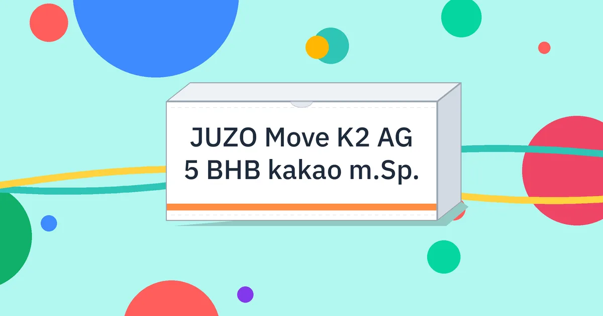 Symbolbild: Packung mit der Aufschrift JUZO Move K2 AG 5 BHB kakao m.Sp. (PZN 18555945) – Verfügbarkeit und Bezug in Apotheken in Frankfurt am Main
