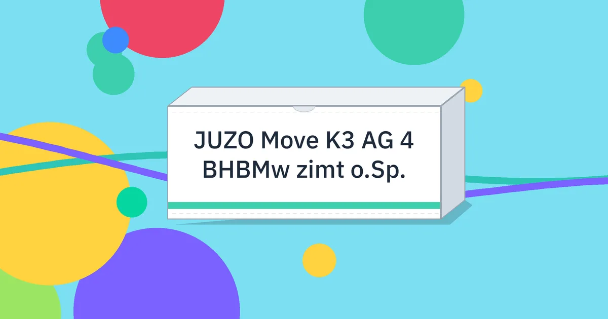 Symbolbild: Packung mit der Aufschrift JUZO Move K3 AG 4 BHBMw zimt o.Sp. (PZN 18578254) – Verfügbarkeit und Bezug in Apotheken in Frankfurt am Main