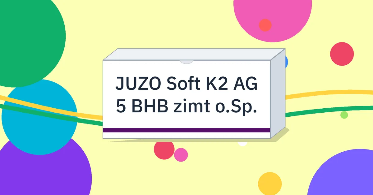 Symbolbild: Packung mit der Aufschrift JUZO Soft K2 AG 5 BHB zimt o.Sp. (PZN 14825388) – Verfügbarkeit und Bezug in Apotheken in Frankfurt am Main