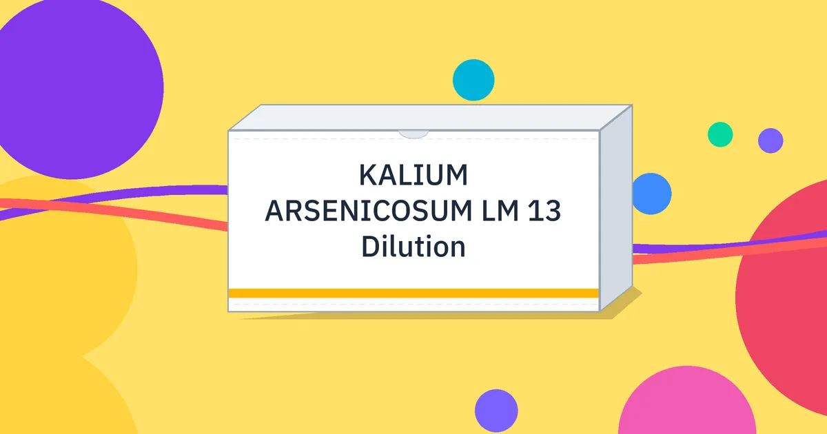 Symbolbild: Packung mit der Aufschrift KALIUM ARSENICOSUM LM 13 Dilution (PZN 12917028) – Verfügbarkeit und Bezug in Apotheken in Frankfurt am Main