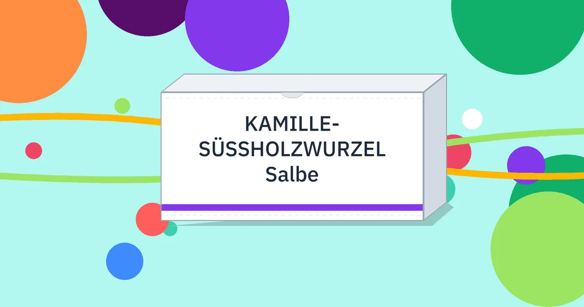 Symbolbild: Packung mit der Aufschrift KAMILLE-SÜSSHOLZWURZEL Salbe (PZN 18396151) – Verfügbarkeit und Bezug in Apotheken in Frankfurt am Main