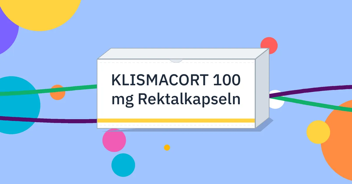 Symbolbild: Packung mit der Aufschrift KLISMACORT 100 mg Rektalkapseln (PZN 10944937) – Verfügbarkeit und Bezug in Apotheken in Frankfurt am Main